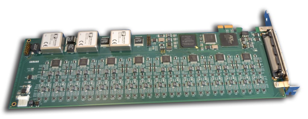 PCIe-24DSI64C200K - 64-voies 24-Bit Delta-Sigma, 250kech/sec - Acquitek